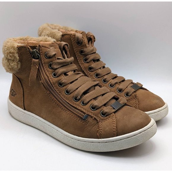 UGG | Shoes | Ugg Size 6 Olive Womens Genuine Shearling Cuff High Top ...